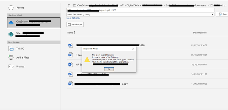 This is not a valid file name error | Microsoft Community Hub