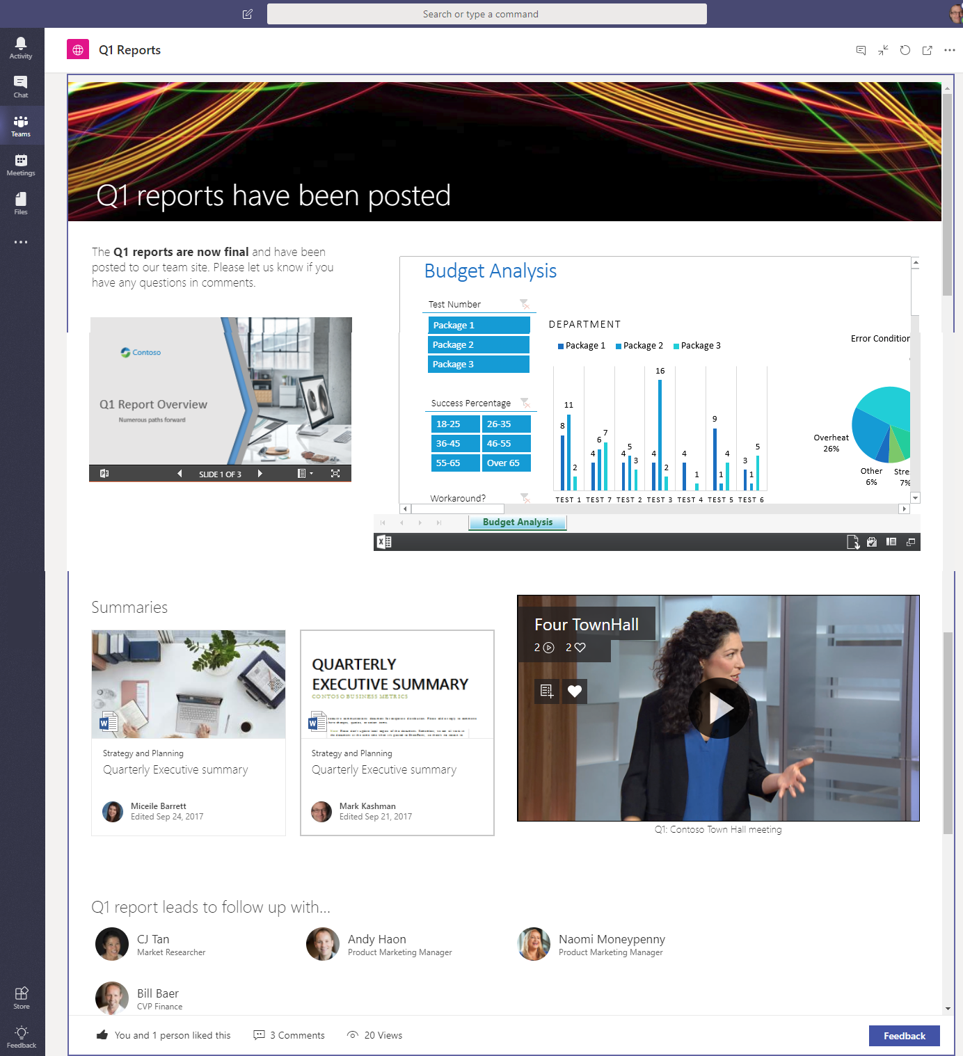SharePoint news updates in Office 365 including Microsoft Teams integration