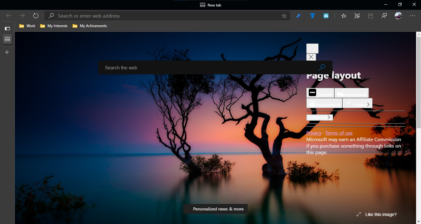 Weird new tab page | Microsoft Community Hub