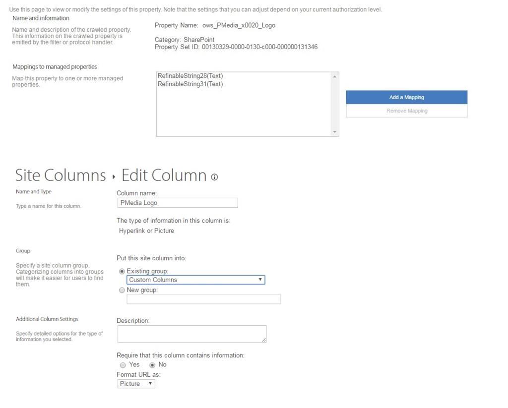 Crawled Properties not assigned with column values in SharePoint Online | Microsoft Community Hub