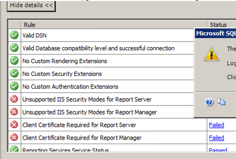 "Unsupported IIS Security Modes for Report Server" failed When you try to upgrade SQL 2005 to ...