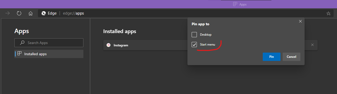 Problem with PWA icons on Start menu on Edge dev | Microsoft Community Hub