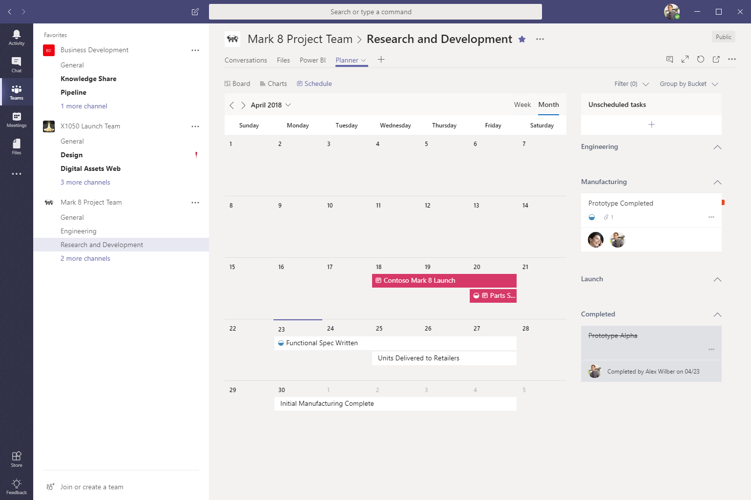 Planner tab in Microsoft Teams now includes the Schedule view and ...