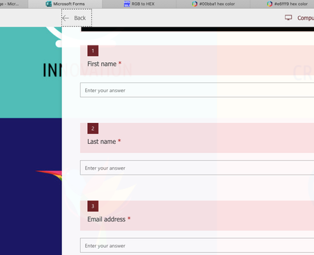 Theme color not changing in Microsoft Forms | Microsoft Community Hub