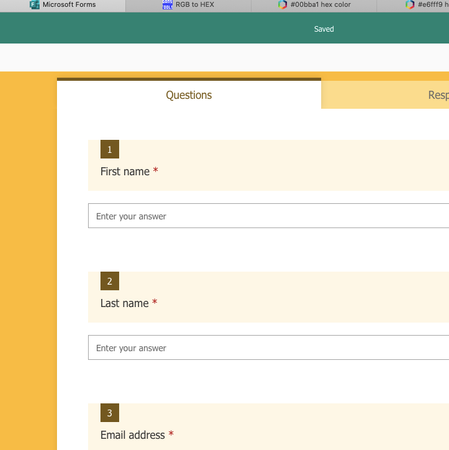 Theme color not changing in Microsoft Forms | Microsoft Community Hub