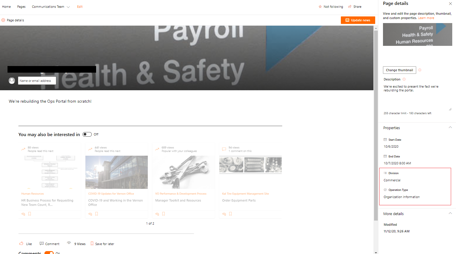 SharePoint Online - Page Property web part not displaying properties ...