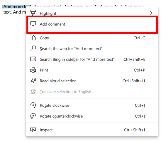 PDF note-taking enhanced with support for text comments | Microsoft ...