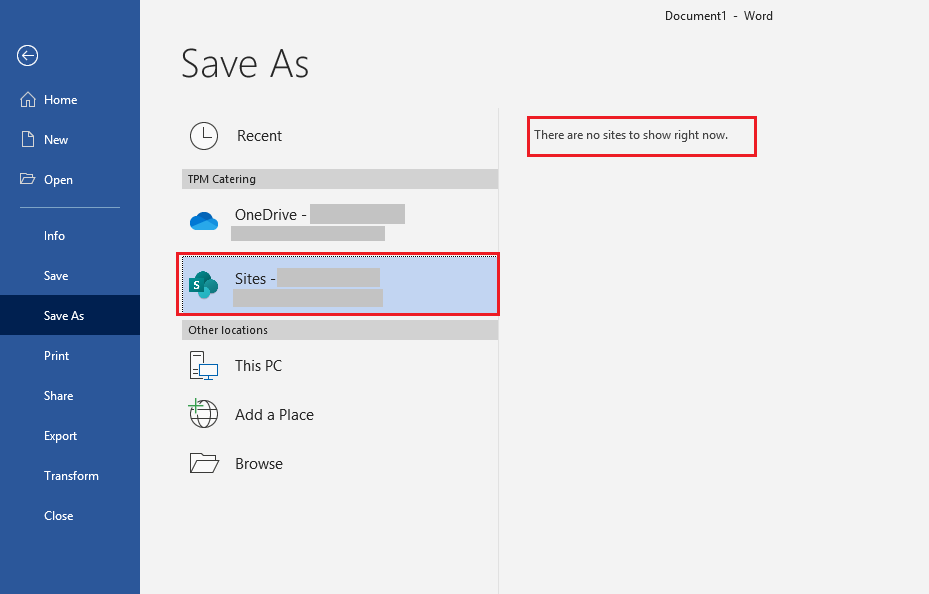 Desktop Word not displaying SPO folders on Open and Save As | Microsoft ...