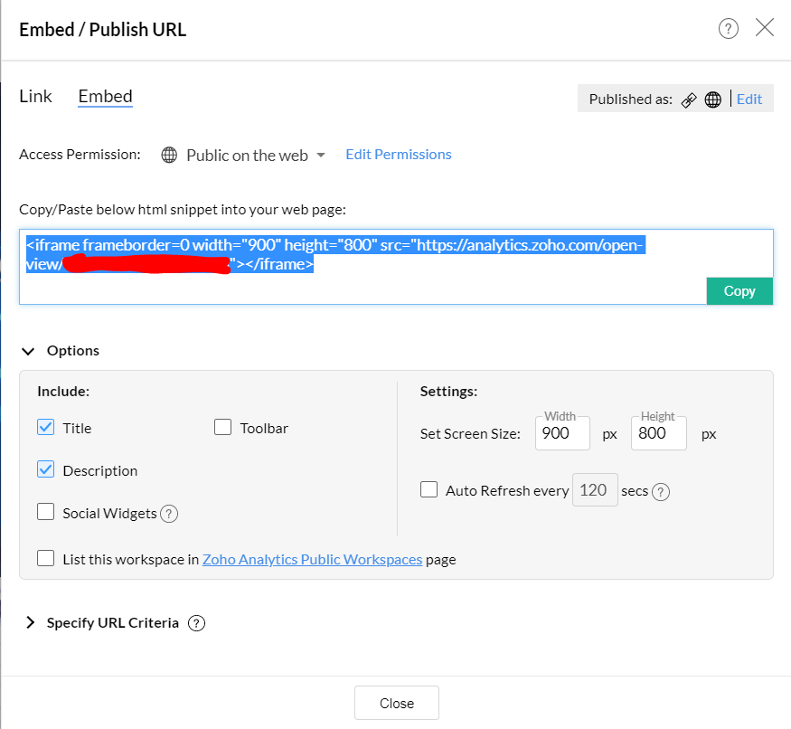 Embed Zoho Analytics Dashboard to Sharepoint | Microsoft Community Hub