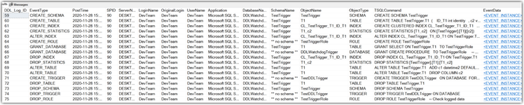 Logging Schema-changes in a Database using DDL Trigger | Microsoft Community Hub
