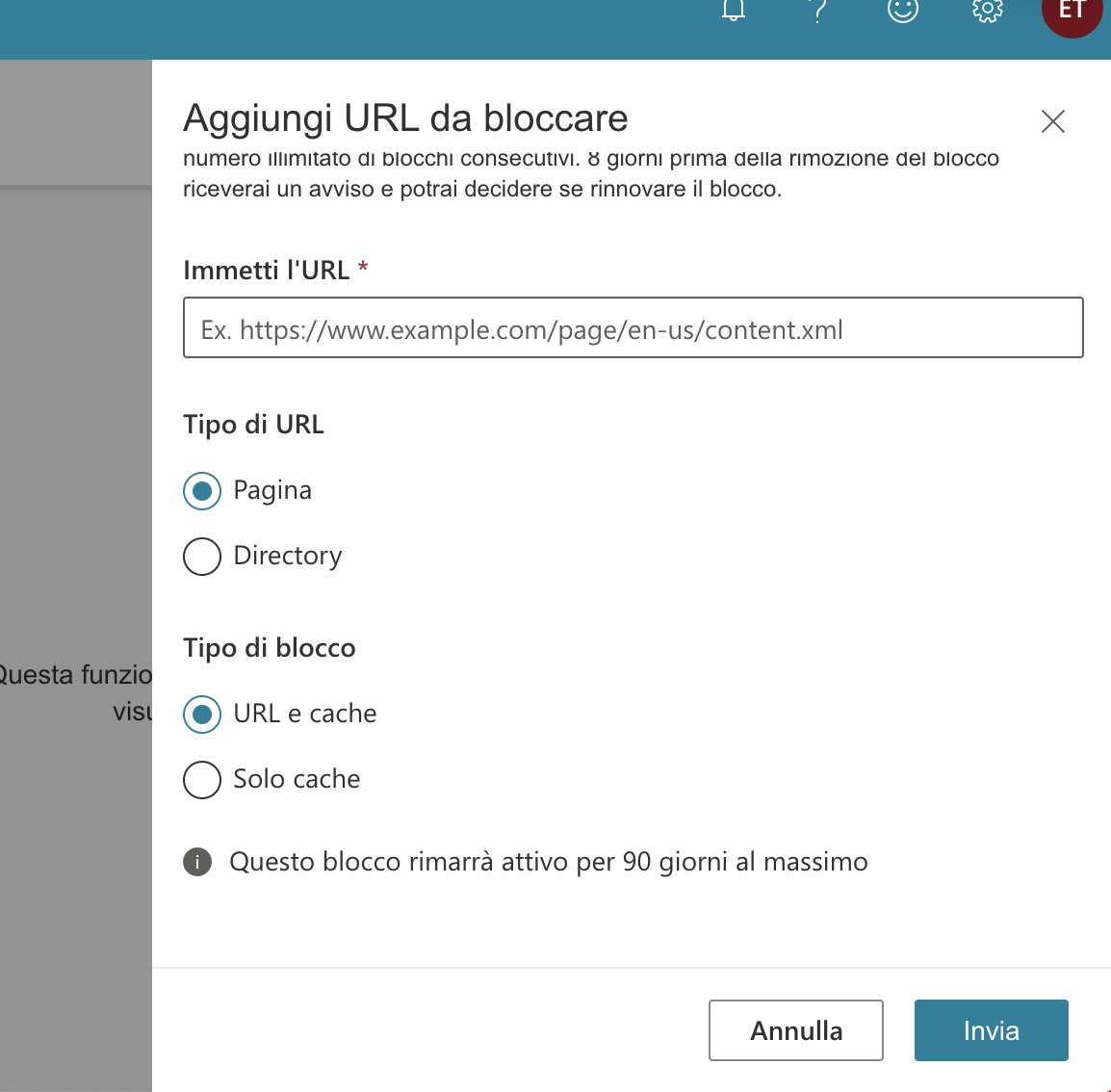 Add lifetime block url and not just 90days | Microsoft Community Hub
