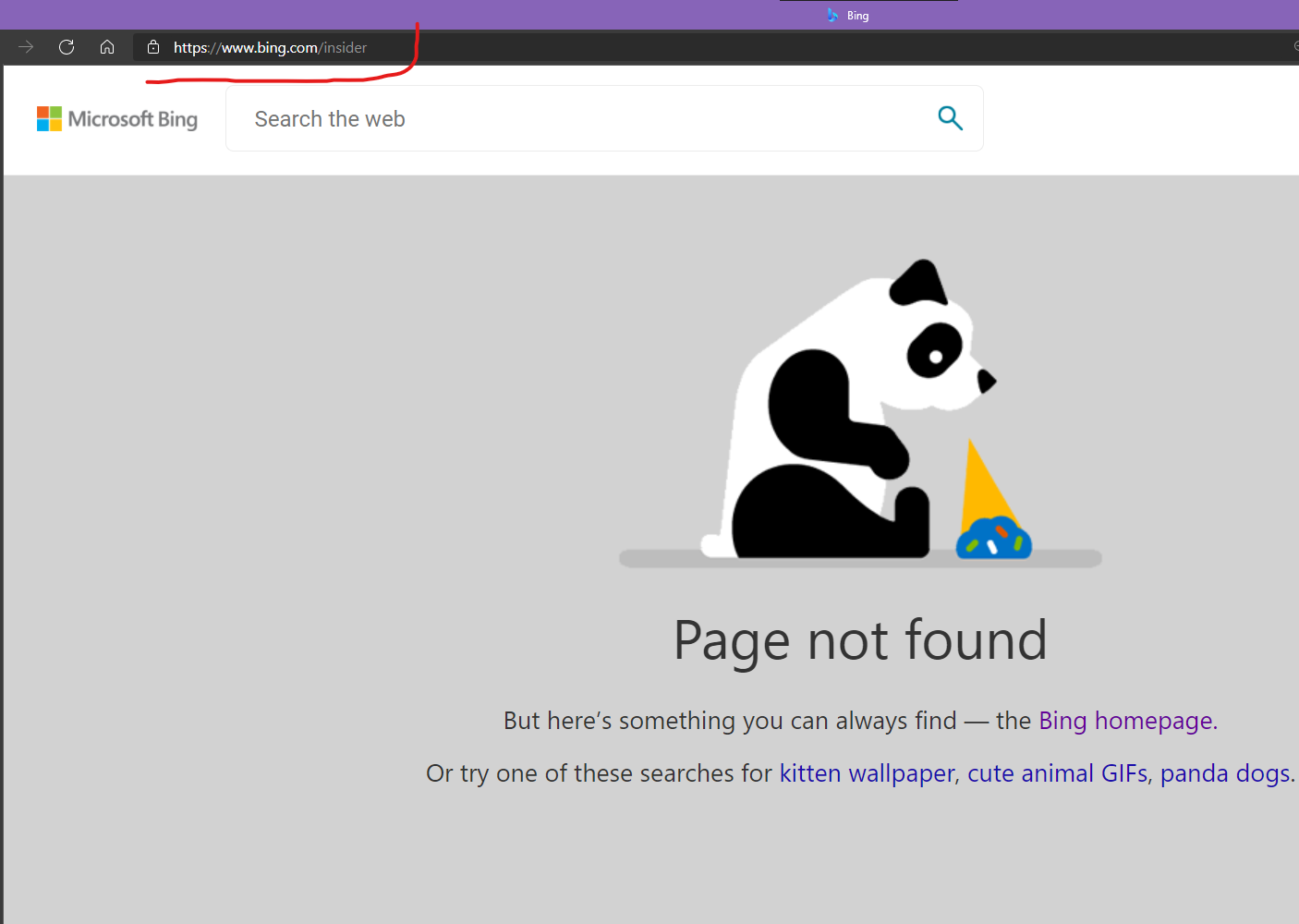 Problem with Bing Insiders page | Microsoft Community Hub