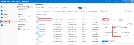 Explore the Monitor Hub in Synapse Studio to keep track of all ...