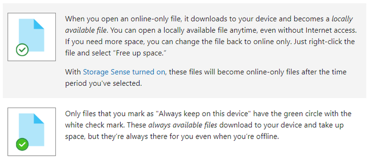 What are the differences between "Green tick icons" & "Solid green ...