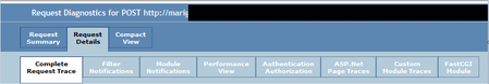 Reading a FREB log, a Failed Request Tracing: IIS request processing pipeline execution ...