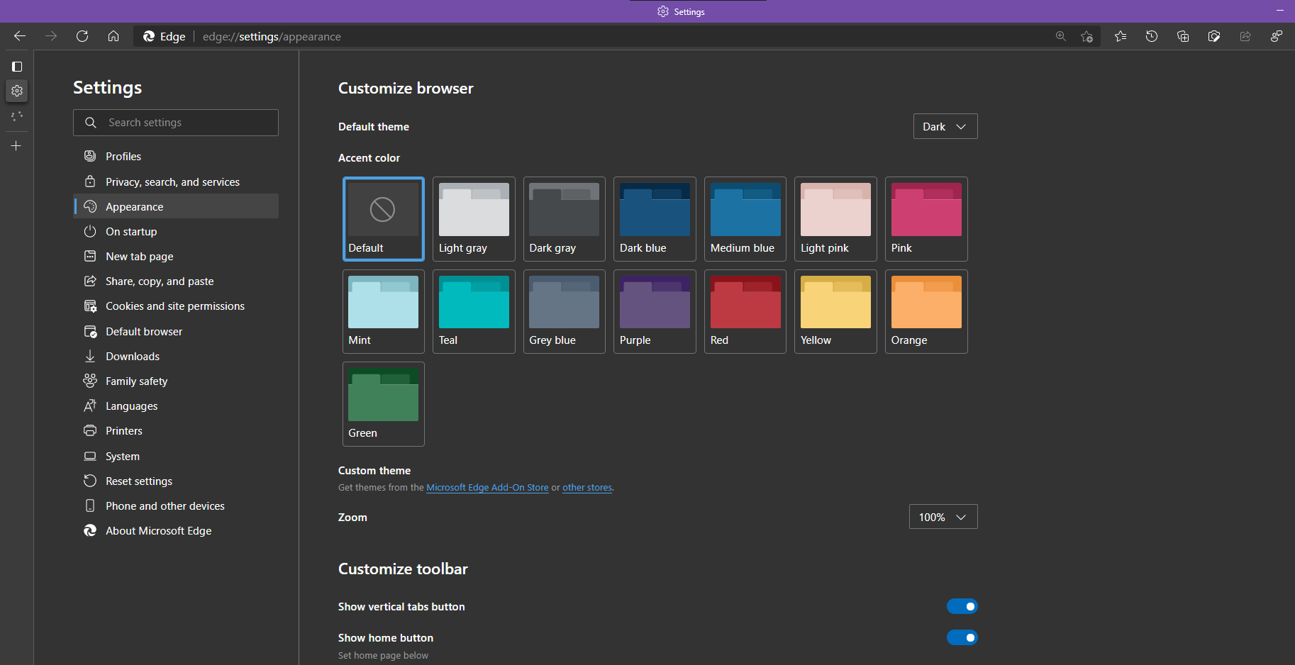 Edge now has new Accent color themes | Microsoft Community Hub