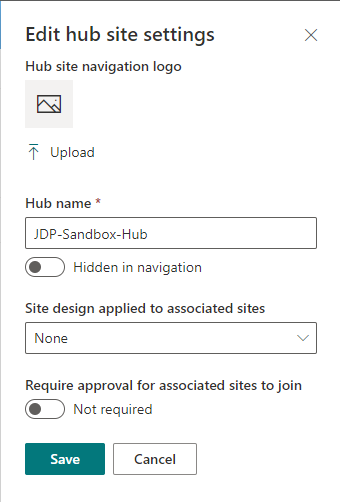 Hub name "Hidden in navigation" - Set via PowerShell or API | Microsoft ...