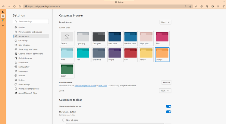 Edge now has new Accent color themes | Microsoft Community Hub
