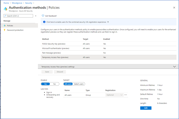Temporary Access Pass is now in public preview | Microsoft Community Hub