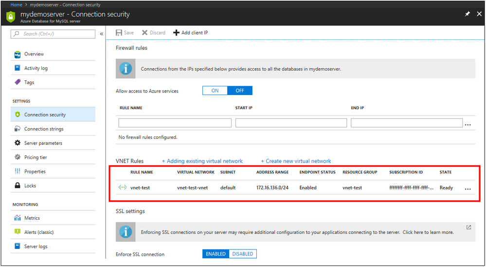 VNet service endpoints for Azure database services for MySQL and ...