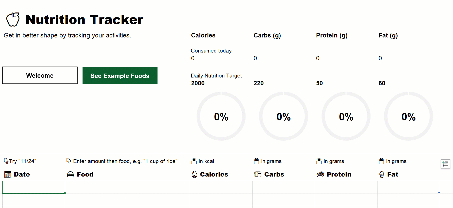 Track what you eat with the Food data type in Excel | Microsoft ...