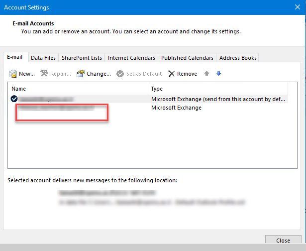 Problem searching shared mailbox, defined as an additional account ...