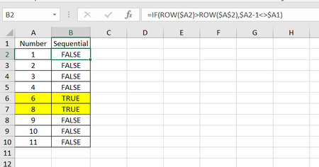 Highlight missing sequential number | Microsoft Community Hub