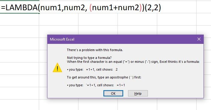 What's wrong in this simple LAMBDA function? | Microsoft Community Hub