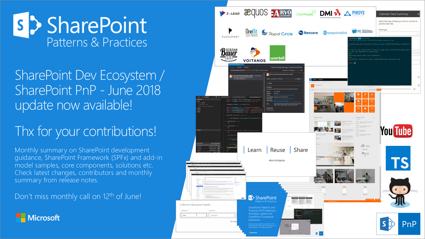 SharePoint Dev Ecosystem / SharePoint PnP - June 2018 update now ...