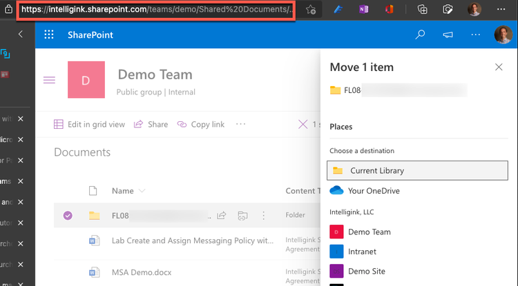 Using "Move To" to move large number of files/folders (more than 500 MB) from OneDrive to ...