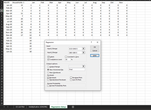 Error: Regression - Input Must Be Single Row or Column | Microsoft ...