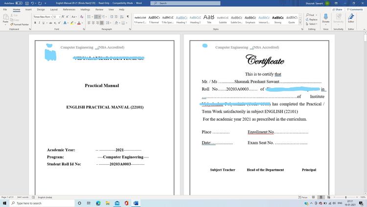 Changing the view of document from side-by-side page to only one side ...