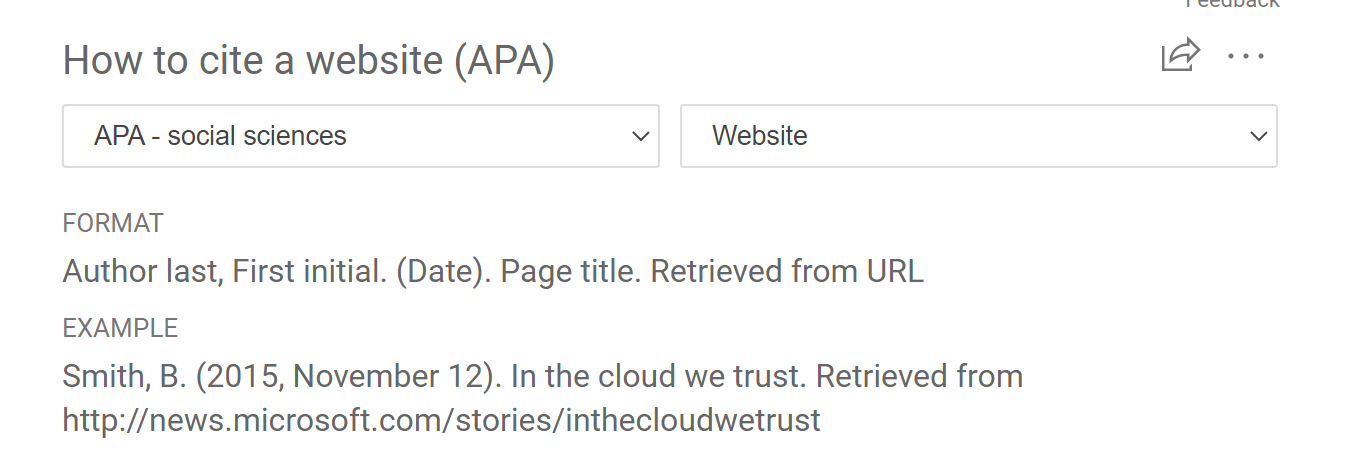 Citing a website-Cool feature | Microsoft Community Hub
