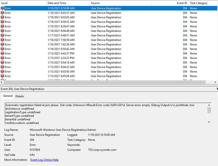 Event ID 304 | Microsoft Community Hub