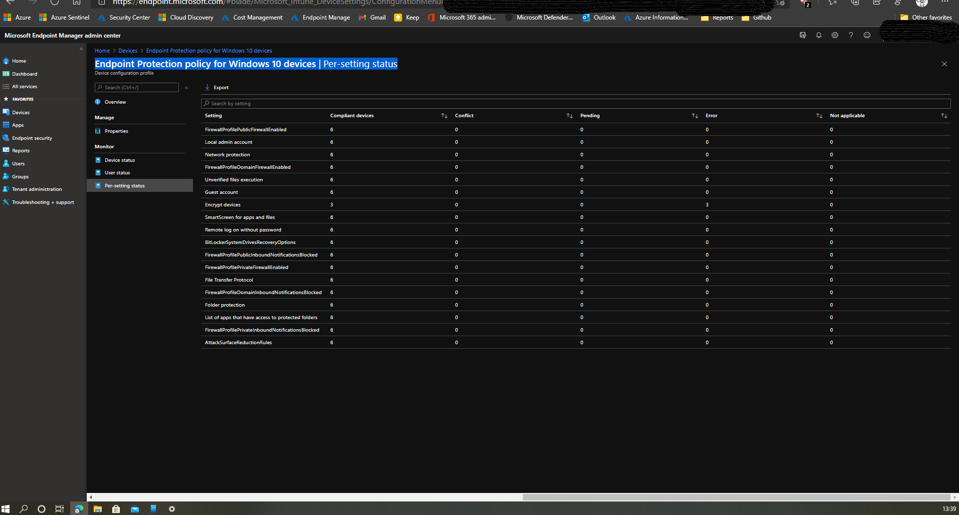 Microsoft Endpoint Manager Endpoint Protection Policy For Windows 10