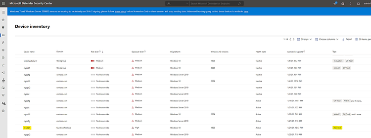 Microsoft Defender for Endpoint Adding Tags for Multiple Devices from ...