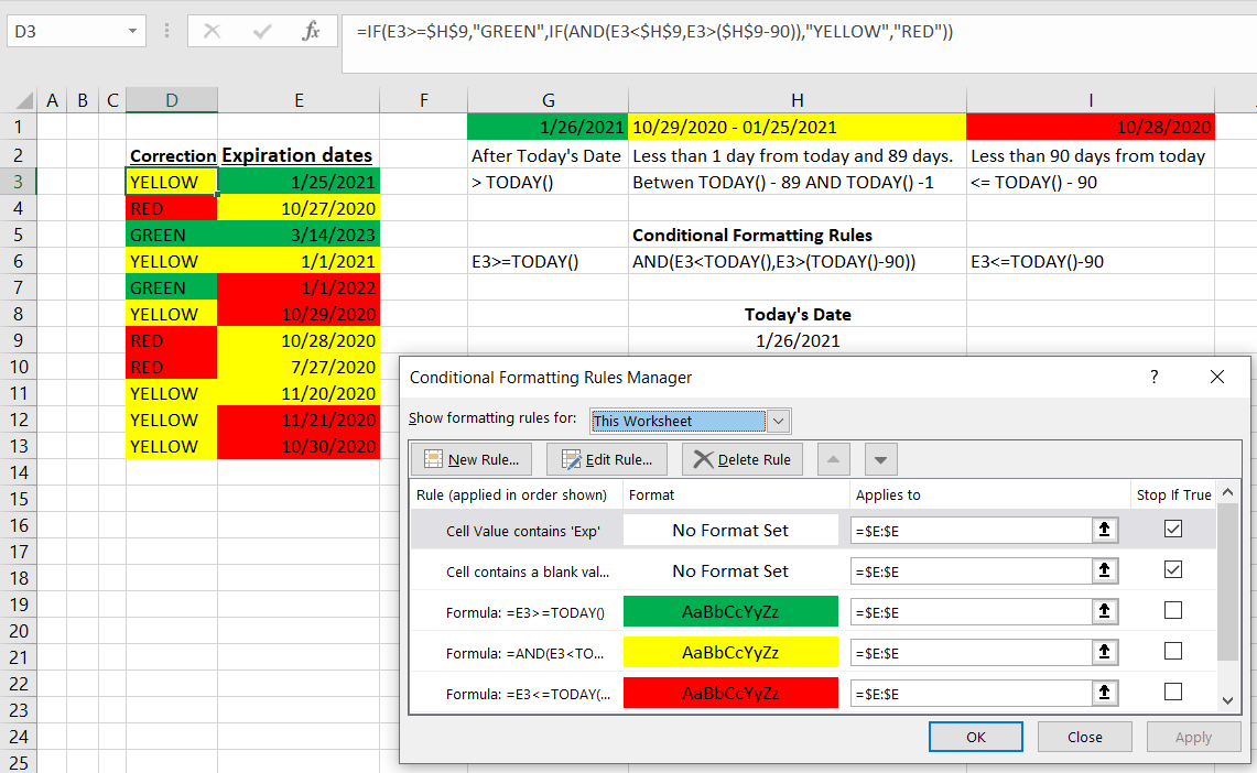 Conditional formatting for x number of days before | Microsoft Community Hub