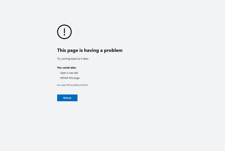 [Fixed] anyone else experiencing page crash on Edge latest canary upon ...