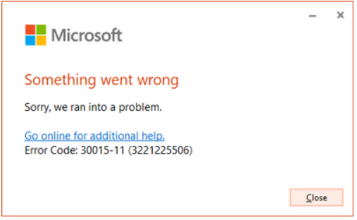 Have office 365 with the license ofc, after installing popped up ERROR ...