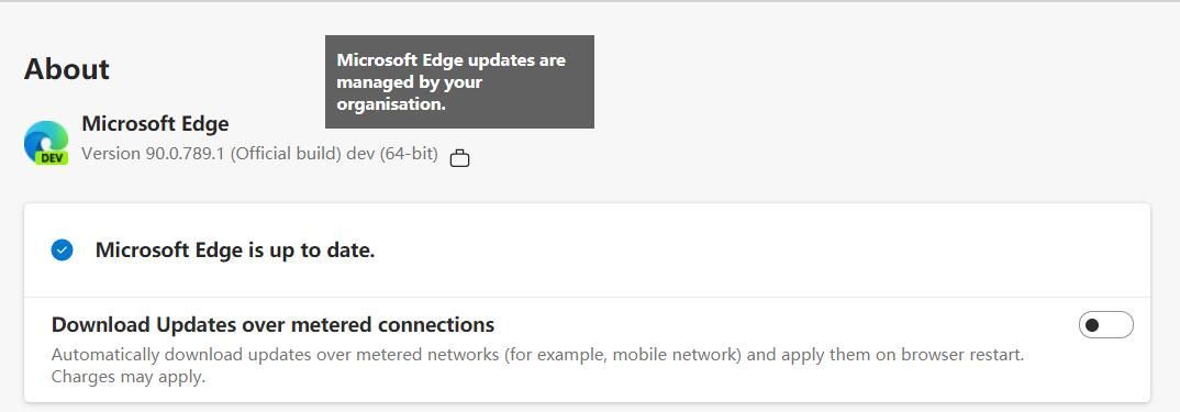 Microsoft Edge updates are managed by your organisation. | Microsoft ...