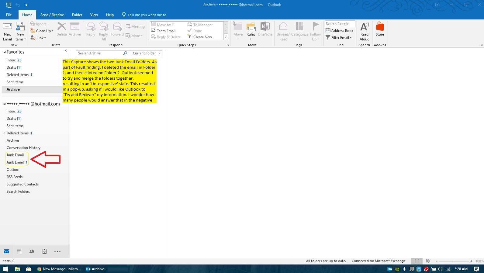 OUTLOOK JUNK FOLDER DUPLICATION BUG | Microsoft Community Hub
