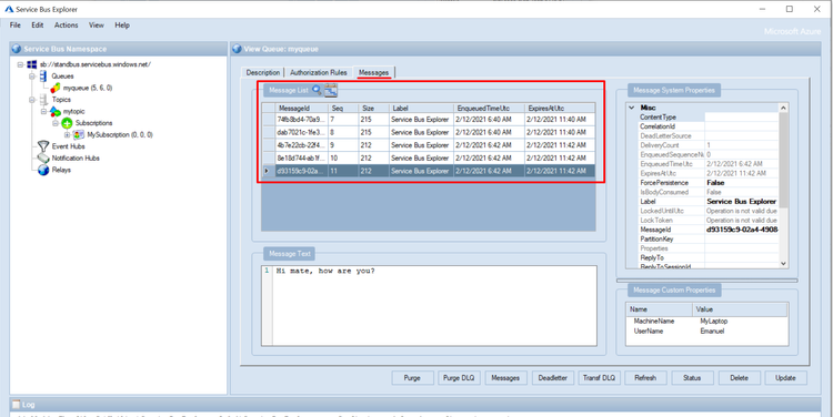 How to send messages to or receive from Service Bus/Event Hub with ...
