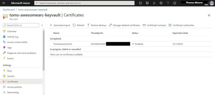 Manage Certificates on your Hybrid Servers using Azure Arc
