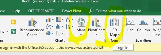 Does office 365 business have the Map and 3d map feature? | Microsoft ...