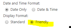 "Friendly" date display format combine with custom json formatting ...