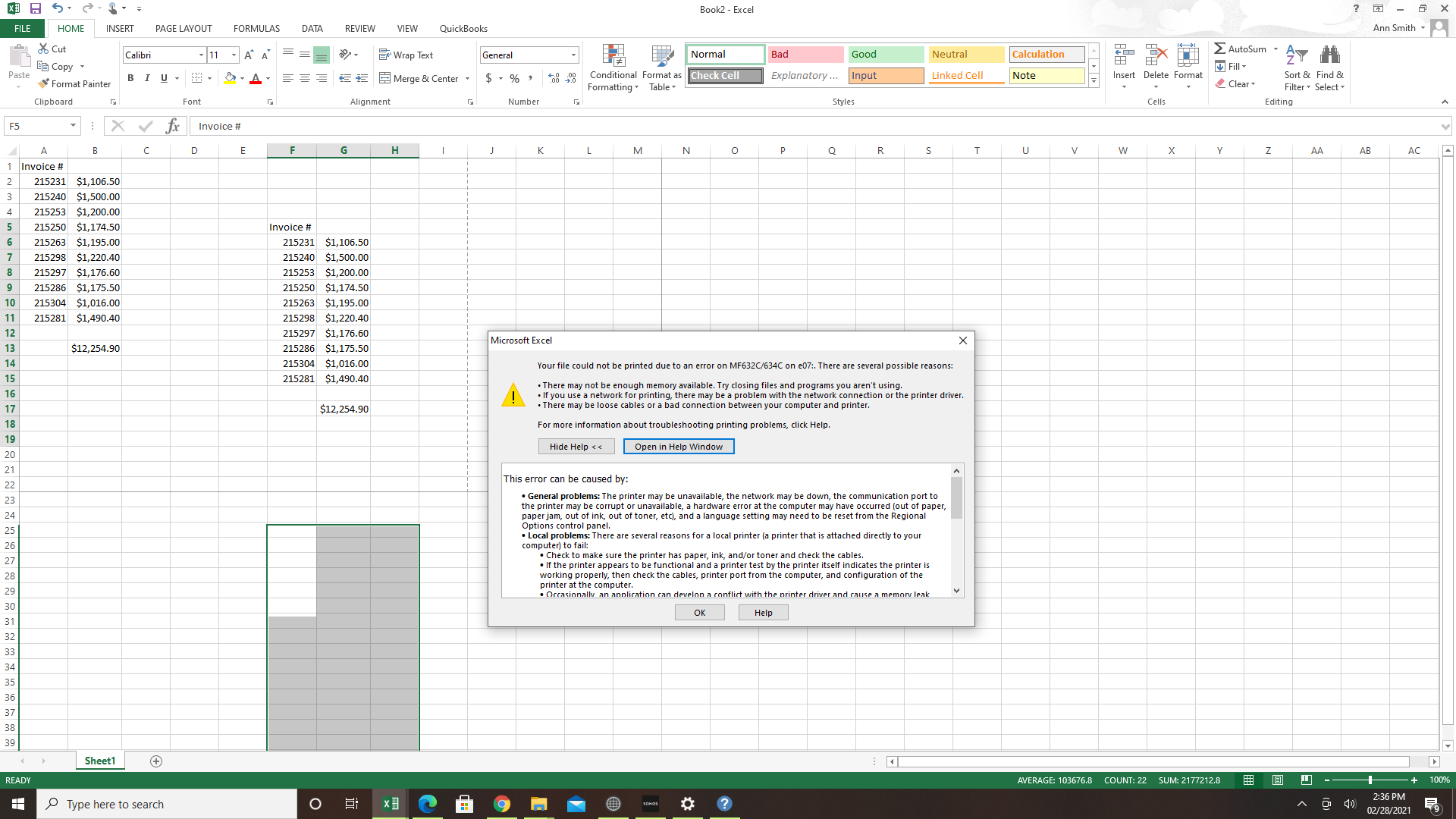 Error Printing From Excel Microsoft Community Hub 