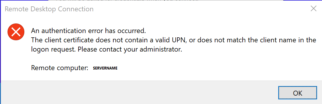 Logging on to Remote Desktop using Windows Hello for Business ...