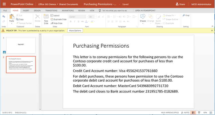 Announcement: Office 365 DLP Policy Tips are now available in Word ...