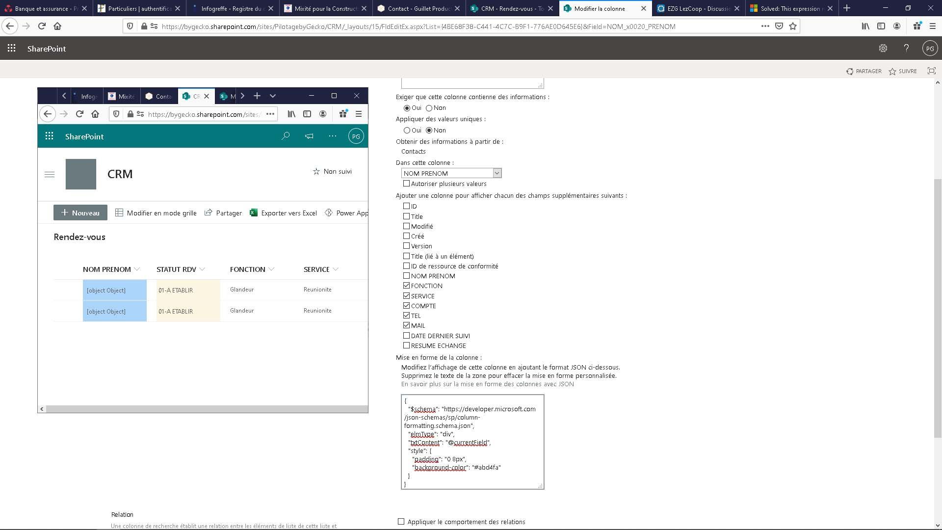 Problem formatting Json with search Choice column | Microsoft Community Hub