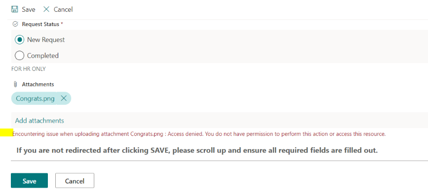 Can't attach files to "modern" list form, but classic form works fine ...